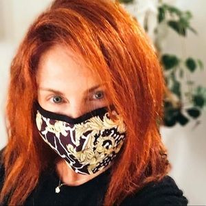 Accessories | In Stock Fast Ship Black Gold Fashion Face Mask | Poshmark